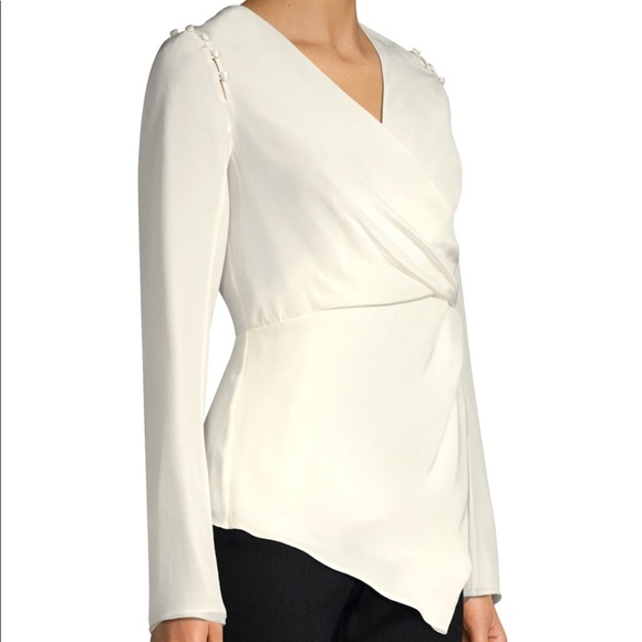 AMUR | Tops | Amur Joanna Silk Blouse Small White Top | Poshmark